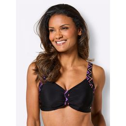 feel good Damen B&uuml;gel-Bikini-Topschwarz, pink, lila, Gr. 38, Elasthan, Polyamid, Bikini-Oberteile