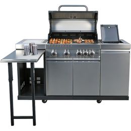 El Fuego Kombigrill &raquo;Augusta&laquo; 17 kW Gesamtleistung, auch als Holzkohlegrill verwendbar B/H/T: 150,5cm x 58cm