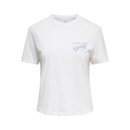 Only Damen Only Kurzarmshirt &raquo;ONLDINA S/S CLUB TOP BOX JRS&laquo; Baumwolle, regular fit, Rundhals wei&szlig; XL