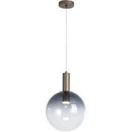 Searchlight Pendelleuchte &raquo;Ombre 1Lt Leuchte, Ombre-Glas mit Latte-Metall&laquo; GU10 1 Stk. grau H: 35cm, 1 Stk.