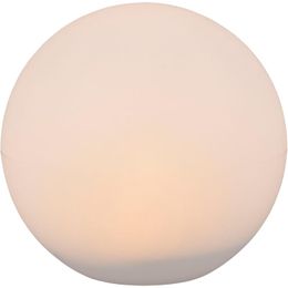 REALITY LEUCHTEN LED Solarleuchte &raquo;MELO, Kugel Gartenleuchte Akku Solar, mit Erdspie&szlig;, Fernbedienung&laquo; LED-Board 1 Stk. RGB Warmwei&szlig; Solar Kugellampe, 