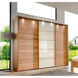 Wiemann Schwebet&uuml;renschrank &raquo;Kufstein&laquo; mit Glas braun B/H/T: 250cm x 220cm, T&uuml;ren: 3 Stk.