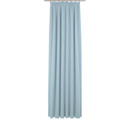 WIRTH Vorhang &raquo;Newbury&laquo; Kr&auml;uselband 1 Stk. tlg. nach Ma&szlig; blau Baumwolle, Polyester 175cm, Kr&auml;uselband, 130cm