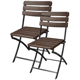 Garden Pleasure Gartenstuhl &raquo;Tabora&laquo; (Set) 2 Stk.2er Set, Stahl, klappbar, graphit schwarz Stahl B/H/T: 83cm x 54cm, 2 Stk.