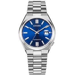 Citizen Herren Automatikuhr &raquo;TSUYOSA 60h&laquo; Armbanduhr, Damenuhr, Herrenuhr, Edelstahlarmband, Saphirglas, Datum silber Einheitsgr&ouml;&szlig;e
