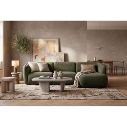 Home Affaire Ecksofa &raquo;OSTRUP Rundsofa, L-Form, Naturt&ouml;ne, Boucle oder Chenille&laquo; Breite 280 cm, organische Form mit sanften Rundungen gr&uuml;n 100% 