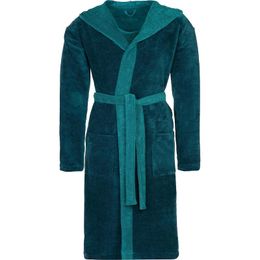 Vossen Bademantel &raquo;Poppy, ideal f&uuml;r Sauna & Spa, Hotelbademantel, Morgenmantel&laquo; 1 Stk. Doubleface Optik blau Webvelours XL L: 115cm