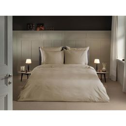 Bettw&auml;sche &raquo;Banda&laquo; 2 Stk. hochwertiges Mako-Satin, Streifen Satin, Bettw&auml;sche ab 135x200 cm. beige Mako-Satin, Obermaterial: 100% Baumwolle B/L: 135cm