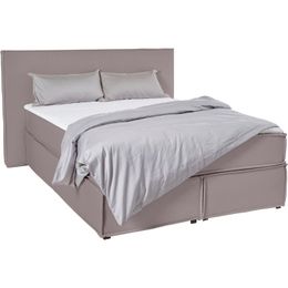 LeGer Home by Lena Gercke Boxspringbett &raquo;Yuma&laquo; incl. Topper, in 4 Breiten, 3 Matratzenarten und je 2 H&auml;rtegraden grau 100% Polyester Liegefl&auml;che B/L: 