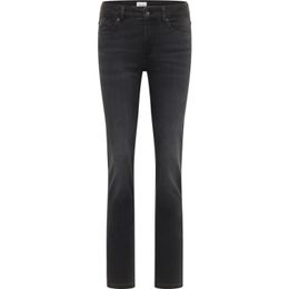 Mustang Damen Slim-fit-Jeans "Damen Style Shelby Slim"701 dunkelgrau, Gr. 27, unifarben, Denim/Jeans, 80% Baumwolle, 17% Polyester, 3% Elasthan, Jeans