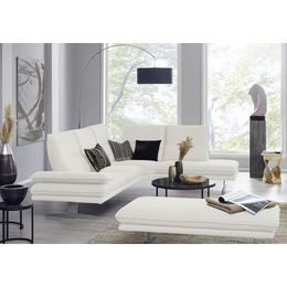 W.Schillig Ecksofa &raquo;broadway, Designsofa, mit tollem Sitzkomfort, L-Form&laquo; Sitztiefenverstellung, Kopfteil- & Seitenteilverstellung, Breite 284cm wei&szlig; 