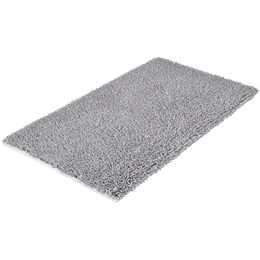 Kleine Wolke Badematte &raquo;Dana, Badvorleger, Badezimmer Teppich&laquo; H&ouml;he 25 mm rutschhemmend beschichtet fu&szlig;bodenheizungsgeeignet Badteppich, Uni Farben, quadratisch & 