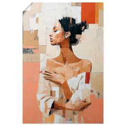 Artland Wandbild &raquo;Frau im Fragment&laquo; Bilder von Frauen 1 Stk. tlg. als Alubild, Leinwandbild, Poster, Wandaufkleber in verschied. Gr&ouml;&szlig;en beige Papier B/H/T: 