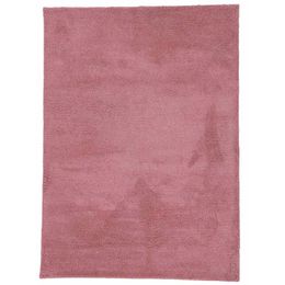 CarpetFine Hochflor-Teppich &raquo;Silky, auch als L&auml;ufer erh&auml;ltlich&laquo; rechteckig 20 mm H&ouml;he Shaggy, Langflor, uni, besonders weich, Handarbeit rosa 