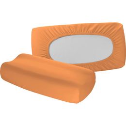 Fleuresse Kissenbezug &raquo;Vital comfort&laquo; Baumwolle-Elasthan Kissenbezug, 40x60 cm, Gummizug orange Jersey, Obermaterial: 96% Baumwolle, 4% Elasthan (