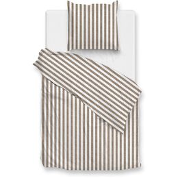 ZO HOME Bettw&auml;sche &raquo;Banda-di-Lino&laquo; 3 Stk. Bettw&auml;sche aus 100% Baumwolle, hochwertiges Renforc&eacute; beige Renforc&eacute;, Obermaterial: 100% Baumwolle B/L: 200cm