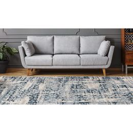 Kayoom Teppich &raquo;Adeon 300&laquo; rechteckig 13 mm H&ouml;he blau Polypropylen B : 80cm 1 Stk., 13mm, L: 150cm