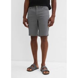 bonprix Herren bonprix Bermudas aus Baumwolle mit Elasthan, mit Stretchanteil, erh&ouml;hter Bund grau 52, N-Gr