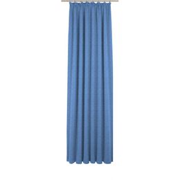 WIRTH Vorhang &raquo;Trondheim B&laquo; Kr&auml;uselband 1 Stk. tlg. nach Ma&szlig; blau Chenille, Polyacryl 295cm, Kr&auml;uselband, 132cm