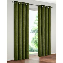 WIRTH Vorhang &raquo;Holmsund 288g/qm&laquo; &Ouml;sen 1 Stk. tlg. gr&uuml;n Chenille, Polyacryl 225cm, &Ouml;sen, 270cm