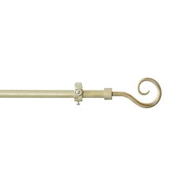 Garesa Gardinenstange &raquo;Clara&laquo; &Oslash; 16 mm 1 l&auml;ufig-l&auml;ufig Wunschma&szlig;l&auml;nge Vorhanggarnitur, mit Ringe und Haken, verl&auml;ngerbar gold Kunststoff, Metall B/L: 