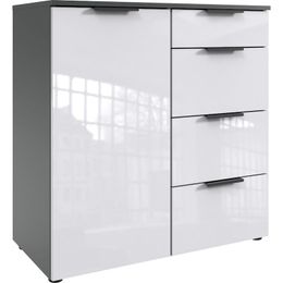 wimex Kombikommode &raquo;level36 D by fresh to go&laquo; mit lackierten Hochglanz Fronten, soft-close Funktion, 81cm breit grau Holzwerkstoff B/H/T: 81cm x 84cm x 41cm