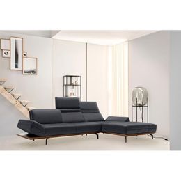 Creation BY ROLF BENZ Ecksofa &raquo;CR.420, Designecksofa, L-Form&laquo; in 2 Qualit&auml;ten, Holzrahmen in Eiche Natur oder Nu&szlig;baum, Breite 293 cm schwarz 