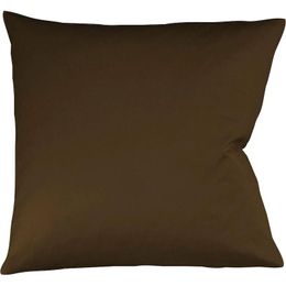 Fleuresse Kissenbez&uuml;ge &raquo;Colours&laquo; edler, b&uuml;gelfreier Interlock-Jersey aus 100% Baumwolle braun Interlock-Jersey, Obermaterial: 100% Baumwolle B/L: 40cm