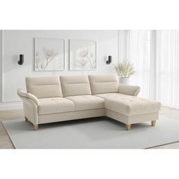 Sit & More sit&more Ecksofa &raquo;Pamela, L-Form, B:230 cm&laquo; mit Federkern und Liegefl&auml;che aus Originalstoff 95% Polyester 5% Polyamid B/H/T: 230cm x 90cm x 164cm, 