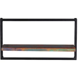Sit Wandregal &raquo;Riverboat&laquo; bunt Massivholz, Metall B/H/T: 65cm x 35cm x 25cm