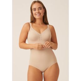 Naturana Damen Body &raquo;Solutions&laquo; V-Ausschnitt, mit Spitze, breite Tr&auml;ger, bequem, elastisch beige 95, Cup B