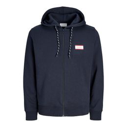 Jack & Jones Jack & Jones Herren Kapuzensweatjacke &raquo;JJBUSTER SWEAT ZIP HOOD BTS&laquo; Baumwollmischung, regular Fit blau XXL