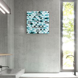 Bruno Banani Wanduhr &raquo;Wild Triangle&laquo; wahlweise mit Quarz- oder Funkuhrwerk, lautlos ohne Tickger&auml;usche blau B/H/T: 30cm x 30cm x 0,3cm, Funkuhr