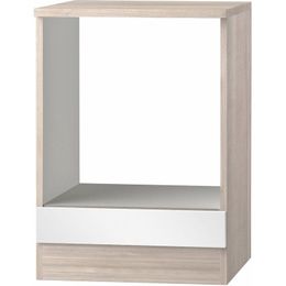 Optifit Herdumbauschrank &raquo;Faro&laquo;, Breite 60 cm wei&szlig; akaziefarben, B/H/T: 60cm x 84,8cm x 60cm