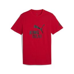 Puma Herren T-Shirt "AC Milan KING Logo T-Shirt Herren", rot, Gr. S, bedruckt, Obermaterial: 100% Baumwolle. Rippe: 29% Polyester, 71% Baumwolle,
