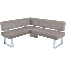 K+w Komfort & Wohnen K+W Komfort & Wohnen Eckbank &raquo;Santos II Esszimmerbank&laquo; gepolstert, Eckbank, wahlweise langer Schenkel 180cm rechts oder links grau 100% Polyester B/H/