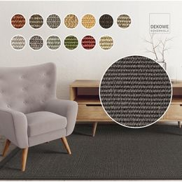 Dekowe Sisalteppich &raquo;Mara S2 mit Bord&uuml;re&laquo; rechteckig 5 mm H&ouml;he Flachgewebe, Material: 100% Sisal, Wohnzimmer, Kundenliebling grau Sisal B : 240cm 1 Stk., 5mm