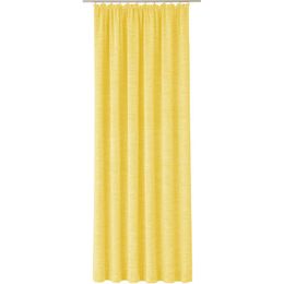 WIRTH Vorhang &raquo;Trondheim B&laquo; Kr&auml;uselband 1 Stk. tlg. nach Ma&szlig; gelb Chenille, Polyacryl 245cm, Kr&auml;uselband, 132cm