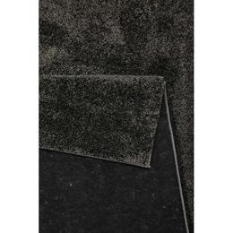 Wecon Home Teppich &raquo;Wogh&laquo; rechteckig 25 mm H&ouml;he Kurzflor, maschinell gewebt, robust, Wohn- & Schlafzimmer, einfarbig schwarz Polyester B : 80cm 1 Stk.