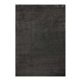 Wecon Home Teppich &raquo;Wogh&laquo; rechteckig 25 mm H&ouml;he Kurzflor, maschinell gewebt, robust, Wohn- & Schlafzimmer, einfarbig grau Polyester B : 80cm 1 Stk., 