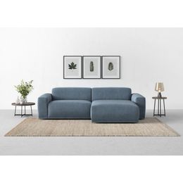Trendmanufaktur Ecksofa &raquo;Braga, mit hochwertigem Kaltschaum, L-Form, in Cord erh&auml;ltlich&laquo; modernes Sofa, Couch mit hohem Sitzkomfort, 255/72/160 cm (B/
