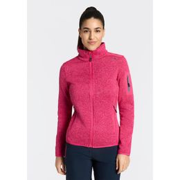CMP Damen CMP Strickfleecejacke &raquo;KNITTED MELANGE FLEECE WOMAN JACKET&laquo; mit Rei&szlig;verschluss, wasserabweisend, windabweisend, w&auml;rmeisolierend 38