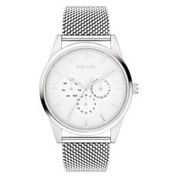 s.Oliver Herren s.Oliver Multifunktionsuhr &raquo;Round Basic&laquo; Quarzuhr, Armbanduhr, Herrenuhr, Edelstahlarmband, analog silber Einheitsgr&ouml;&szlig;e