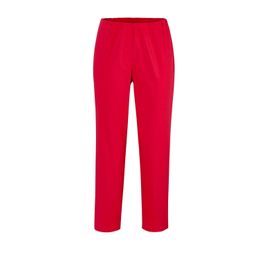 GOLDNER Damen Caprihose "7/8-Stretchhose", rot, Gr. 46, Obermaterial: 67% Baumwolle CO. 28% Polyamid PA. 5% Elasthan EL., Hosen, Seitenschlitze