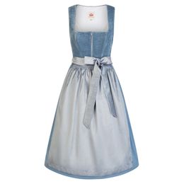 Spieth & Wensky SPIETH & WENSKY Damen Dirndl "Havard", blau, festlich, Gr. 42, uni, Obermaterial: 97% Polyester PES. 3% Elasthan EL. Futter: 95% Polyester PES. 5%