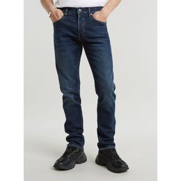 G-Star Raw G-STAR Herren 5-Pocket-Jeans "3301 Slim Jeans", blau, Gr. 30, Obermaterial: 98% Baumwolle, 2% Elasthan, Jeans
