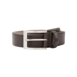 BOSS Herren Lederg&uuml;rtel, braun, Gr. 80, unifarben, Leder, G&uuml;rtel, aus Nappaleder mit BOSS Logo-Dornschliesse