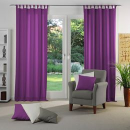 WIRTH Vorhang &raquo;Dim out&laquo; Schlaufen 1 Stk. tlg. nach Ma&szlig; lila Polyester 355cm, Schlaufen, 142cm