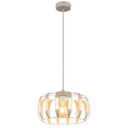 Globo LIGHTING H&auml;ngeleuchte &raquo;ARLEN&laquo; E27 1 Stk. H&auml;ngeleuchte mit Kristallen, elegant, edel & dekorativ beige 1, &Oslash; 35cm H: 120cm, 1 Stk.