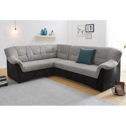 DOMO collection Ecksofa &raquo;SARAFINA 240x190 cm, auch mit Federkern f&uuml;r mehr Sitzkomfort!&laquo; whlw. mit Bettfunktion, elegantes Design, L-Form schwarz-wei&szlig; 
